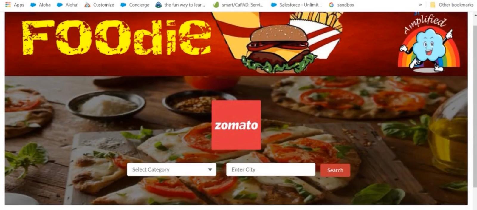 Zomato Salesforce Integration using LWC in using Community Cloud
